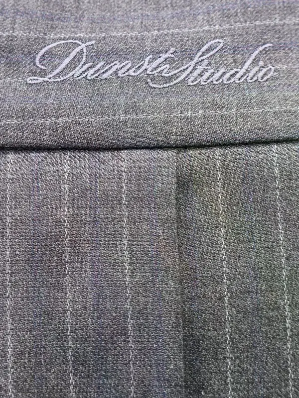DUNST Pinstripe Pleated Mini Skirt