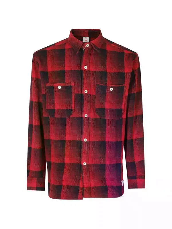 Edwin Work Check-pattern Flannel Shirt - Red