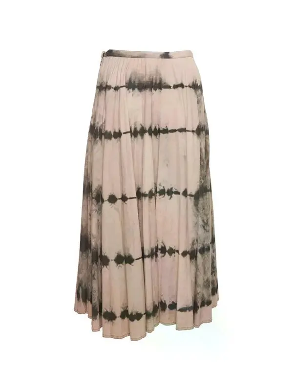 Dior Tie-dye Pleated Maxi Skirt