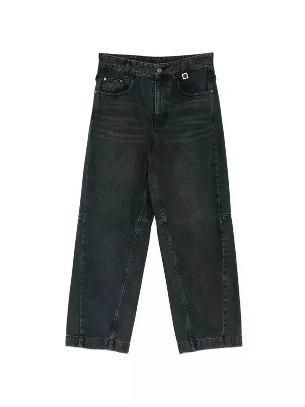 WOOYOUNGMI Barrel-leg Washed Jeans