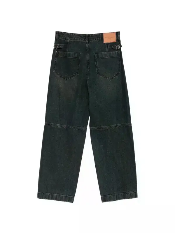 WOOYOUNGMI Barrel-leg Washed Jeans