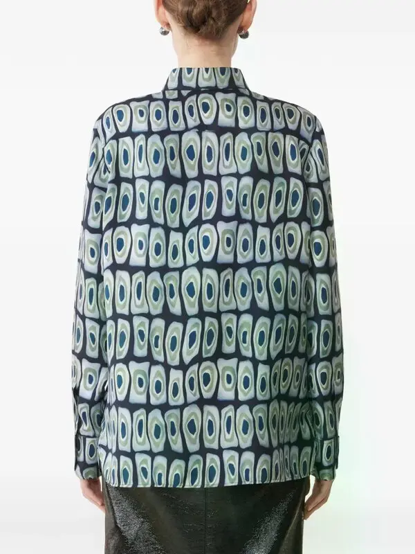 LANVIN Abstract-print Silk Shirt