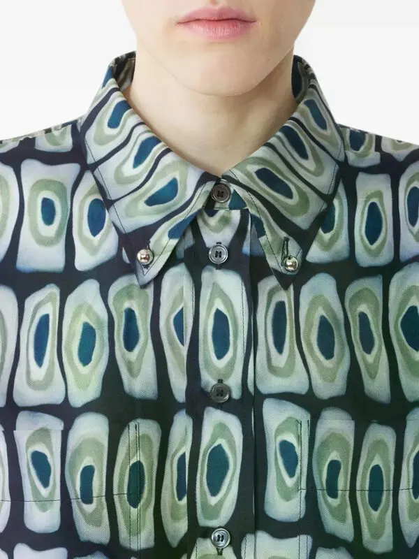 LANVIN Abstract-print Silk Shirt