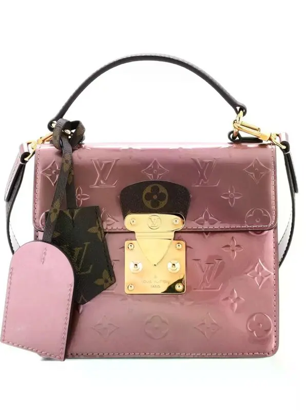 LOUIS VUITTON Spring Street Nm Handbag Monogram Vernis With Monogram Canvas Satchel