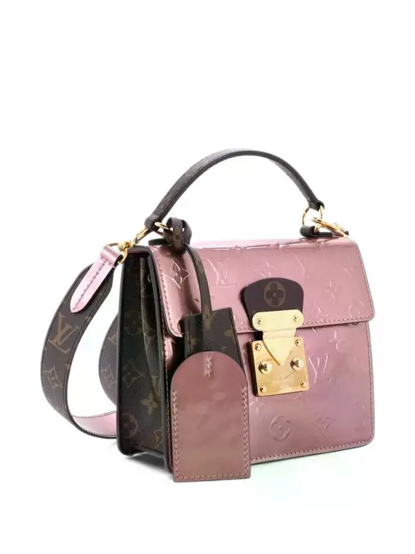 LOUIS VUITTON Spring Street Nm Handbag Monogram Vernis With Monogram Canvas Satchel
