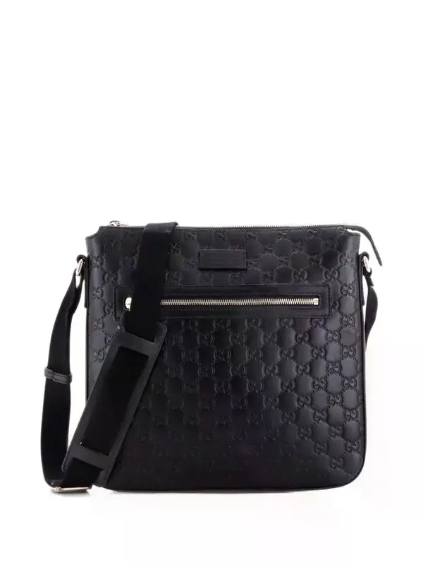 Gucci Signature Zip Messenger Bag Guccissima Leather Medium Crossbody Bag
