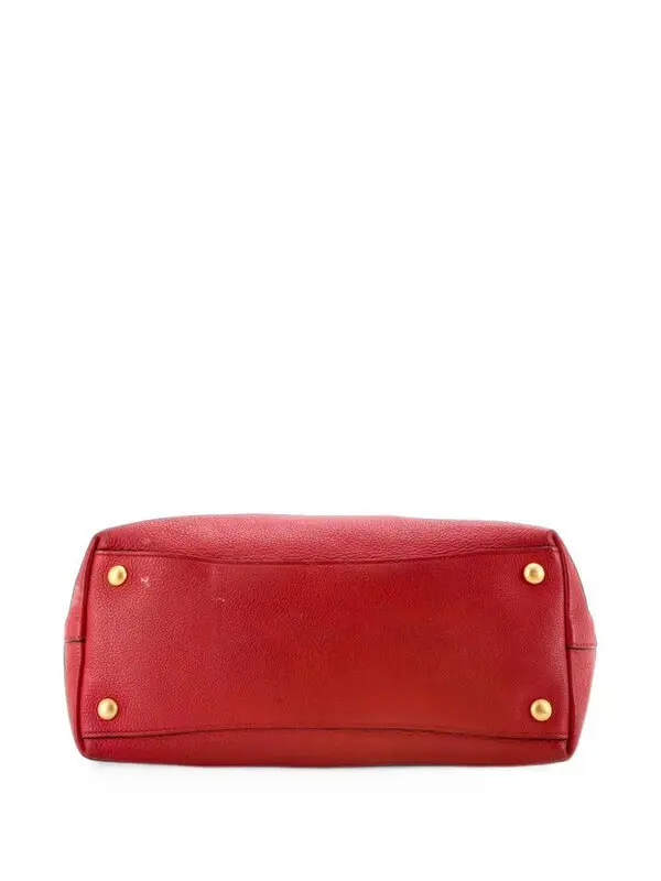 Prada Belted Buckle Open Vitello Phenix Medium Tote Bag