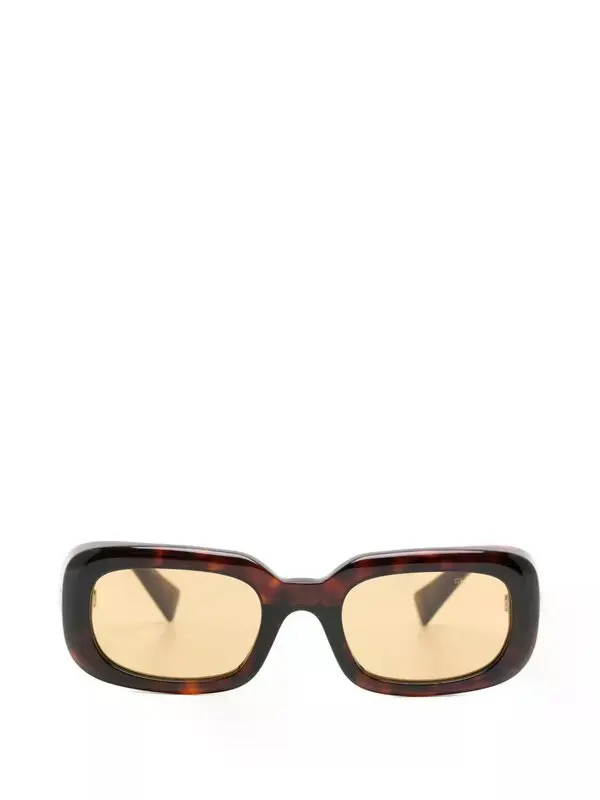Miu Miu Tortoiseshell-effect Rectangle-frame Sunglasses - Brown
