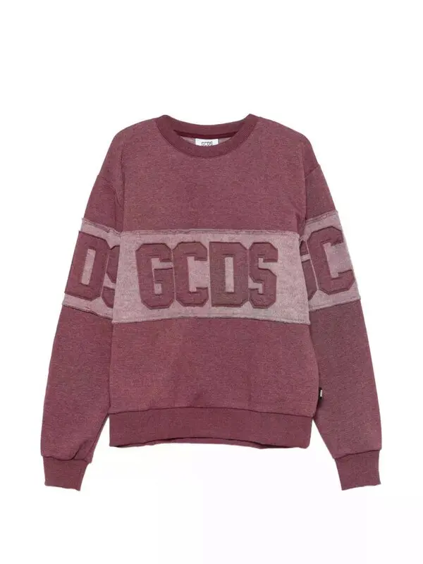 Gcds Logo-appliqué Raw-edge Sweater