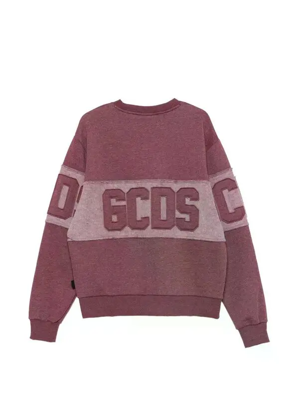 Gcds Logo-appliqué Raw-edge Sweater