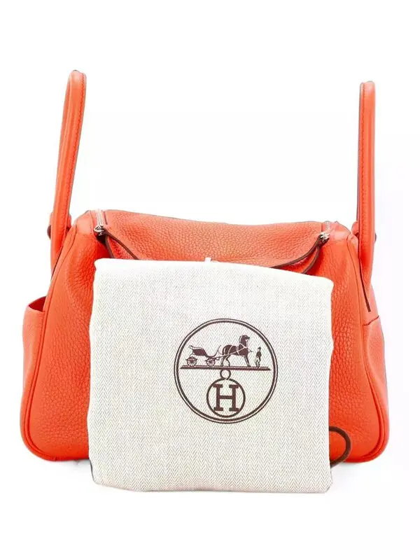 Hermès Lindy Bag Clemence 26 Shoulder Bag - Orange
