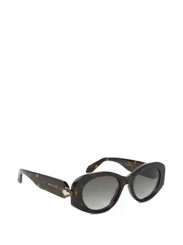 BVLGARI Serpenti Geometric-frame Sunglasses - Brown