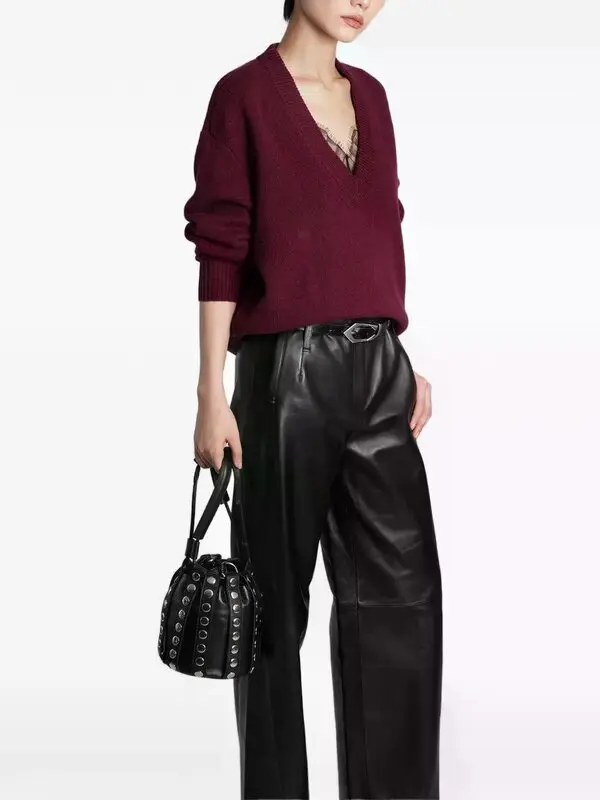 IRO PARIS Willoy V-neck Ribbed-trim Sweater