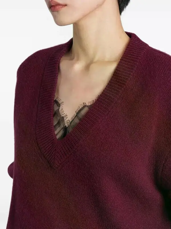IRO PARIS Willoy V-neck Ribbed-trim Sweater