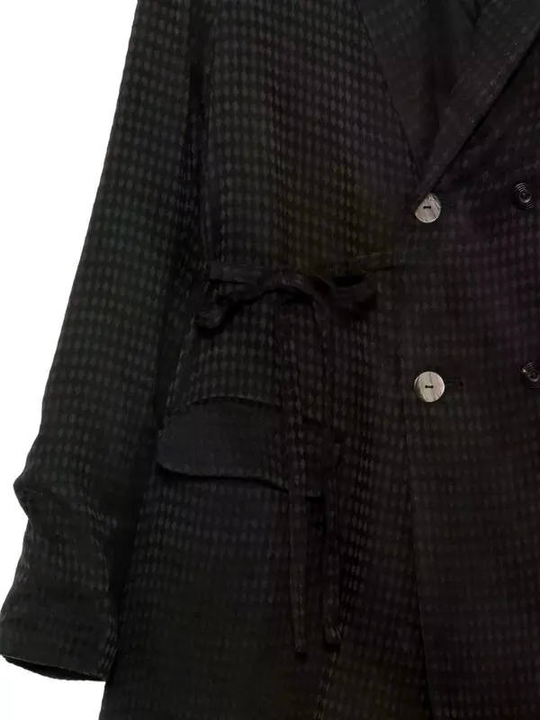 A TENTATIVE ATELIER Double-breasted Jacquard Drape Blazer