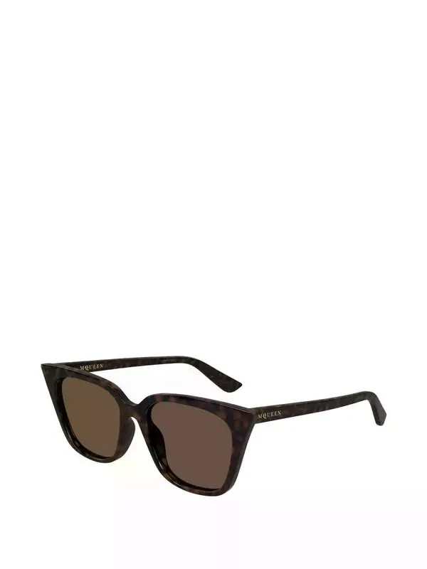 Alexander McQueen Havana Browline Sunglasses - Brown
