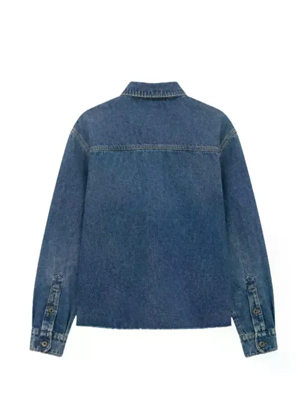 Miu Miu Logo-patch Raw-cut Shirt