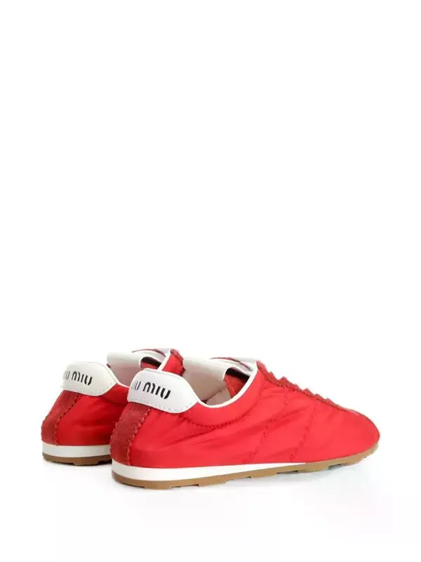 Miu Miu Plume Technical Fabric And Suede Sneakers