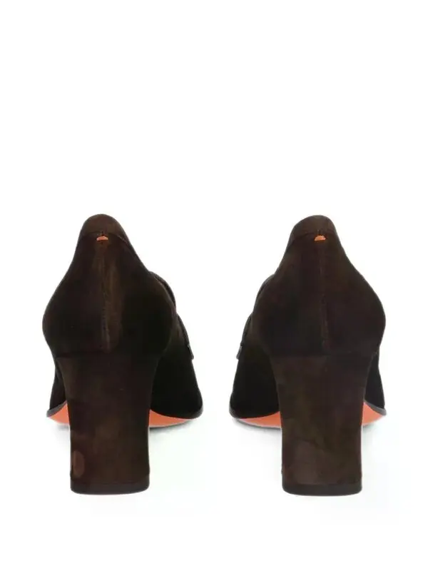 Santoni Suede Heeled Pumps - Brown