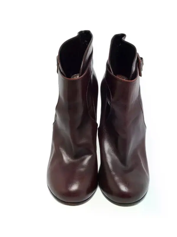 Alaïa Buckled Overlapping-collar Heeled Ankle Boots