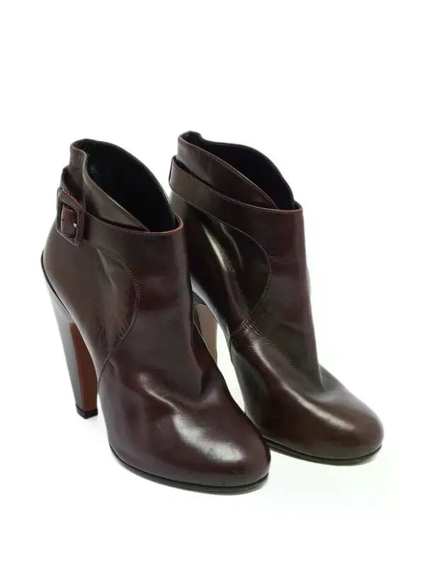 Alaïa Buckled Overlapping-collar Heeled Ankle Boots