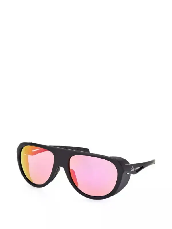 Adidas Matte-finish Geometric-frame Sunglasses