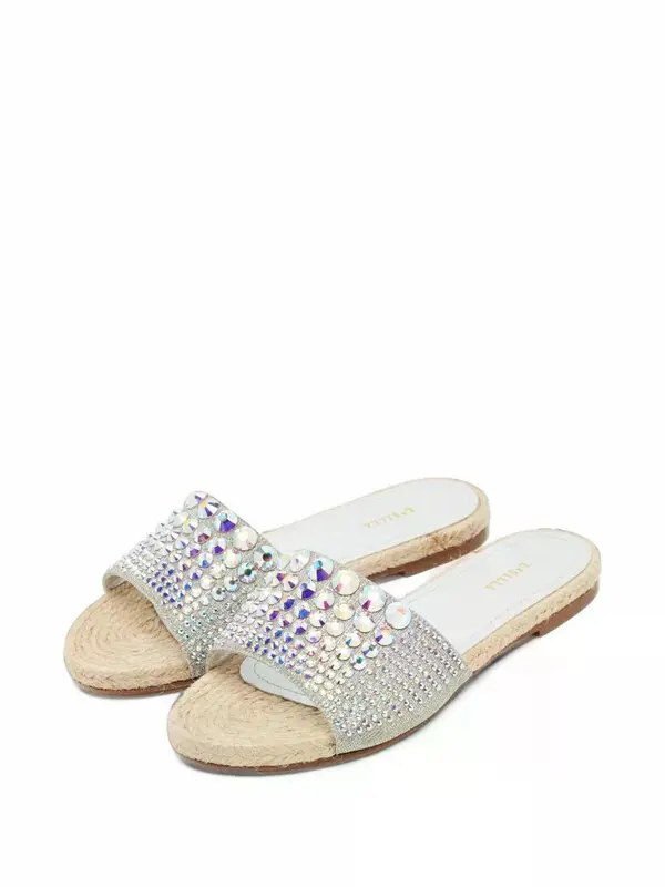 LE SILLA Gilda Crystal-embellished Slides