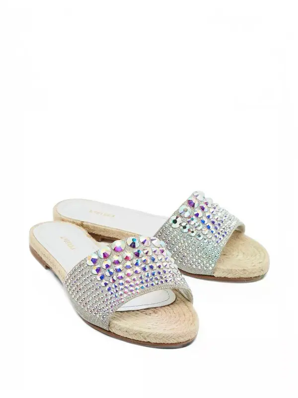 LE SILLA Gilda Crystal-embellished Slides