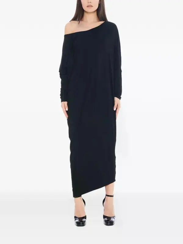TESSITURA Draped Oversized Asymmetric Maxi Dress