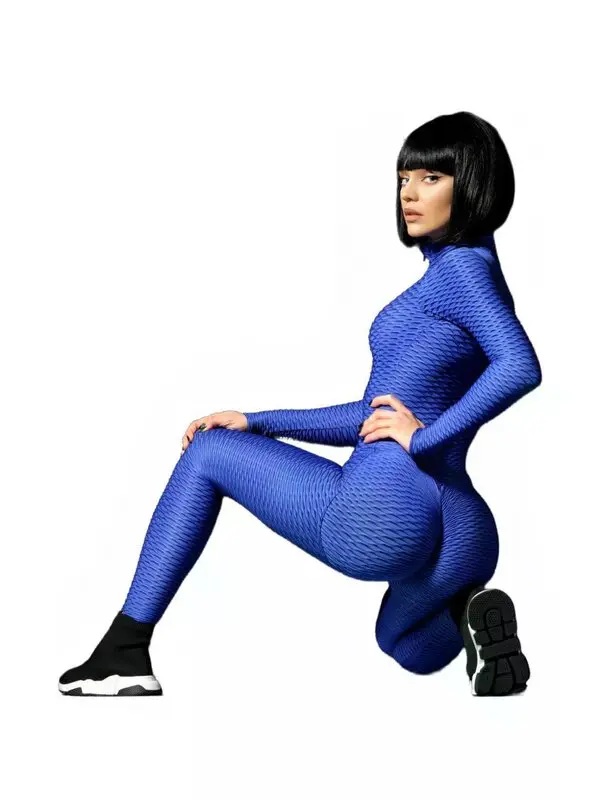 TESSITURA BODY COUTURE 3d Move Long-sleeved Fitted Jumpsuit