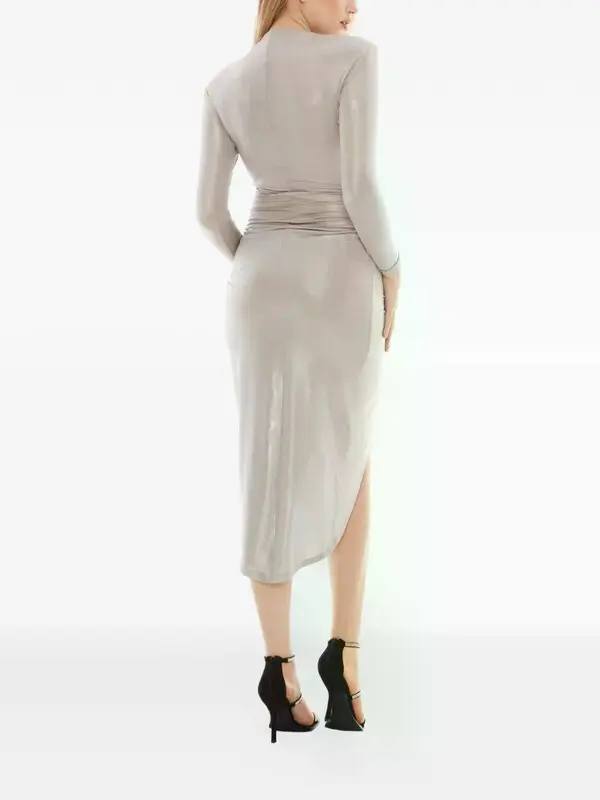 TESSITURA The Draped V-neck Midi Dress