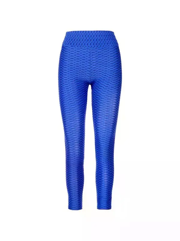 TESSITURA 3d-textured Performance Leggings - Blue