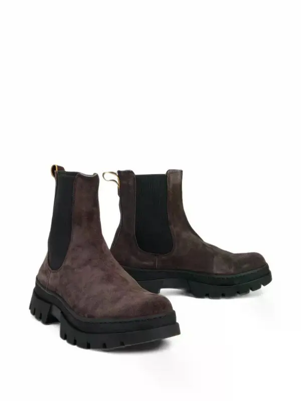 MOORER Morisot-p5 Suede Chunky-sole Boots - Brown