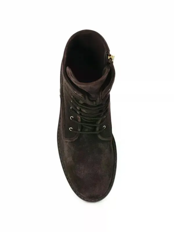Max Mara Lace-up Suede Ankle Boots