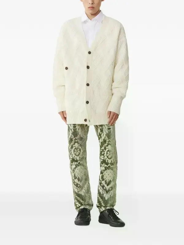 LANVIN Cable-knit Loose-fit Cardigan