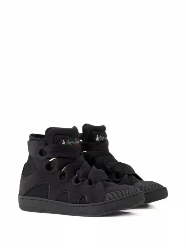 LANVIN Curb High Top Sneakers In Knit