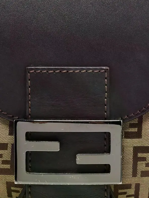 Fendi 2003 Small Zucchino Ff Buckle Handbag
