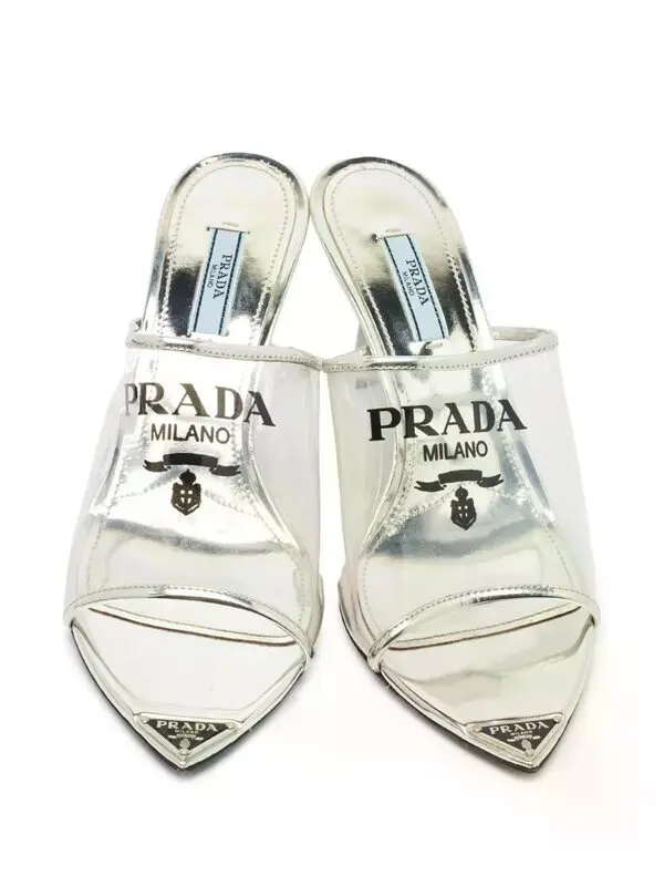Prada Acrylic Glass Transparent Sandals