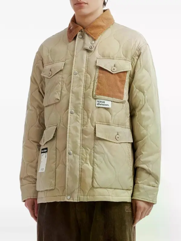 Izzue Quilted Corduroy-collar Jacket