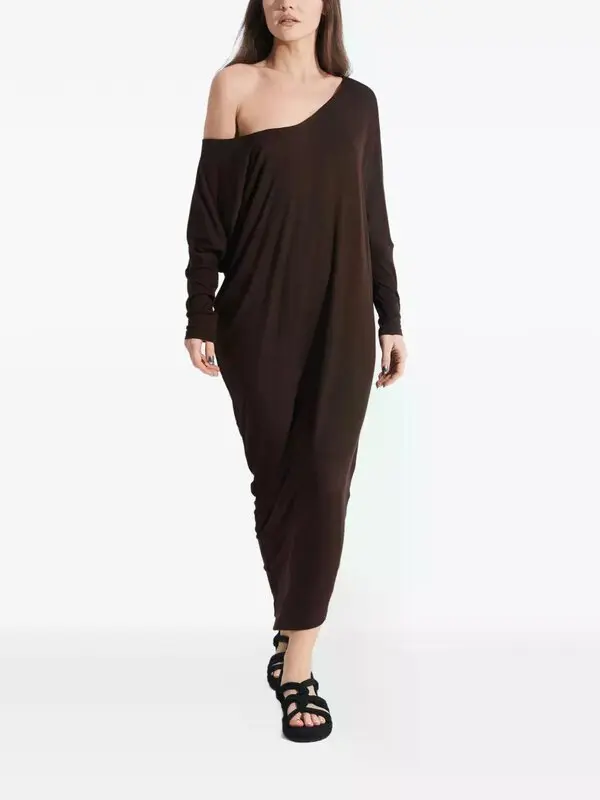 TESSITURA Draped-asymmetric Maxi Dress