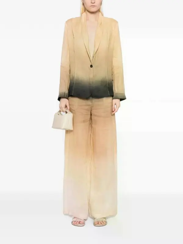 TESSITURA BODY COUTURE Gradient-effect Wide-leg Trousers