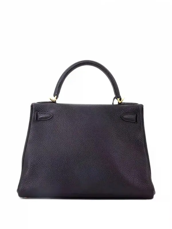 Hermès Kelly Handbag Noir Togo With Gold Hardware 28 Crossbody Bag - Black