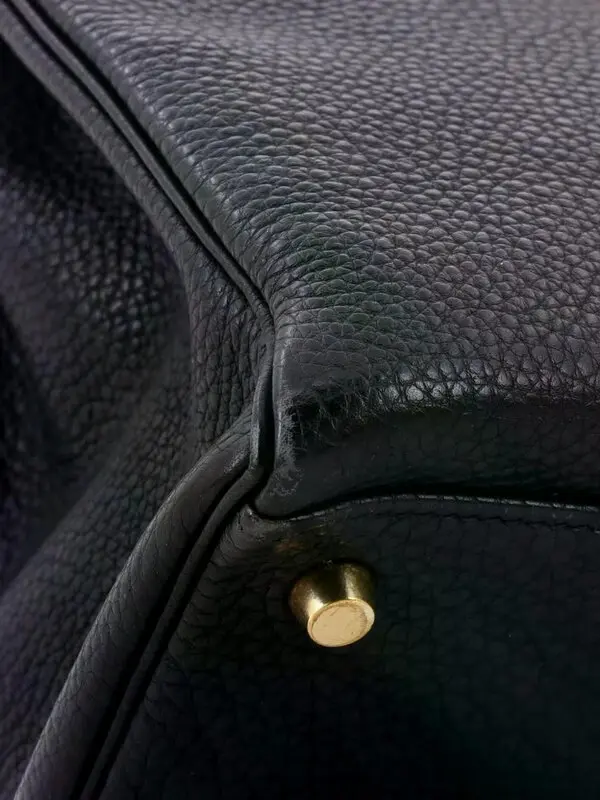 Hermès Kelly Handbag Noir Togo With Gold Hardware 28 Crossbody Bag - Black