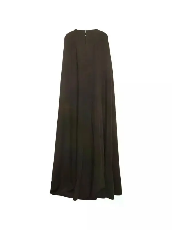 Marchesa Embellished Cape Maxi Dress