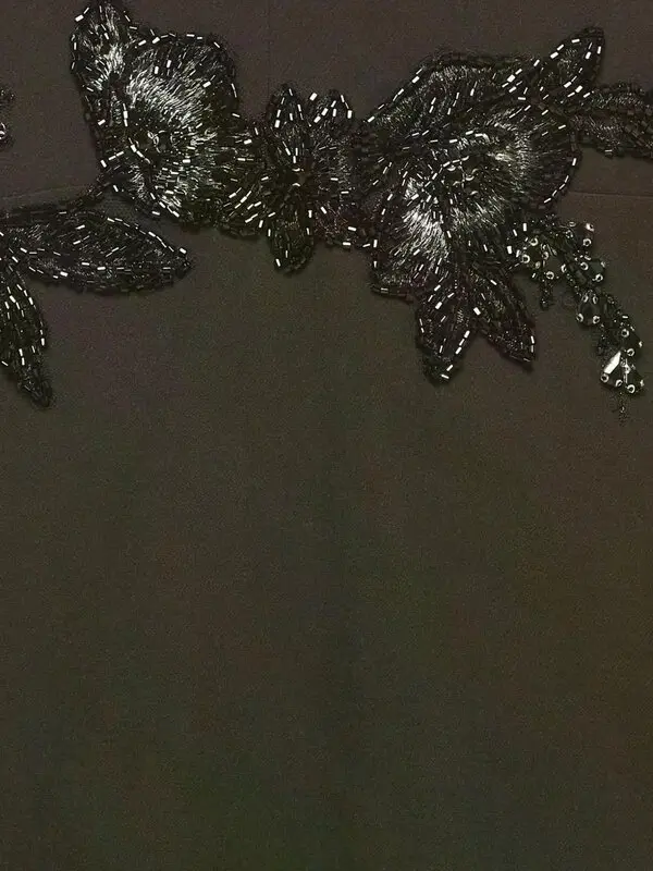 Marchesa Embellished Cape Maxi Dress