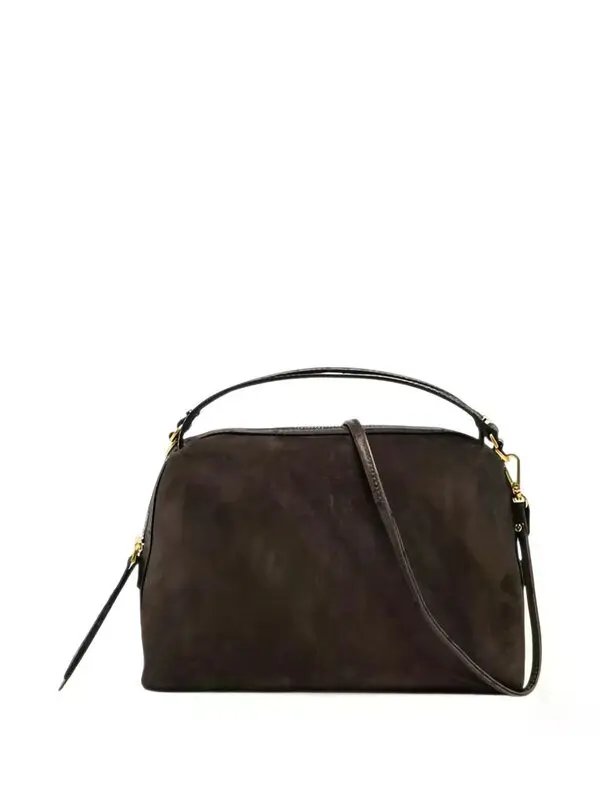 GIANNI CHIARINI Small Alifa Suede Ostrich-effect Tote Bag