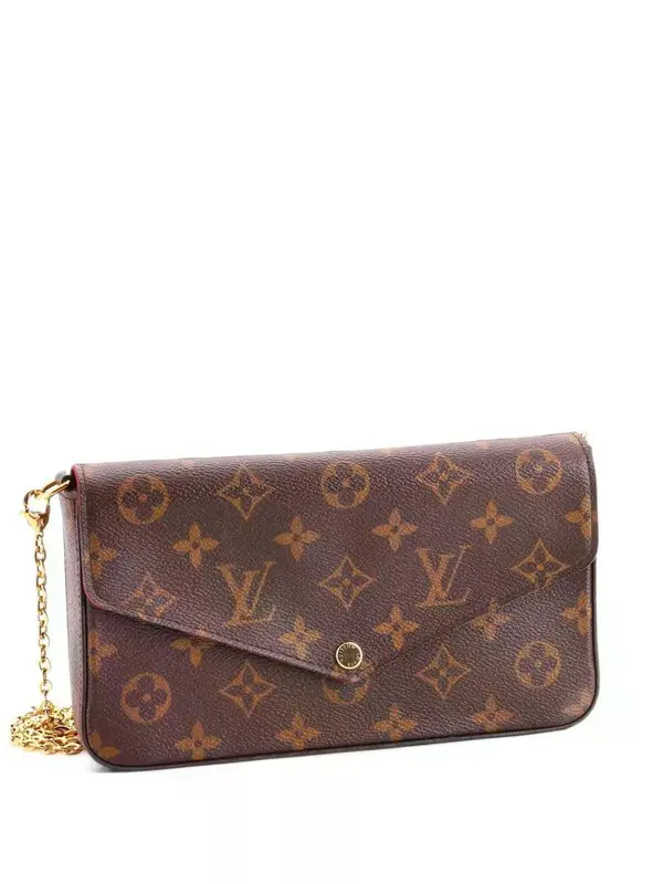 LOUIS VUITTON Felicie Pochette Monogram Canvas Crossbody Bag - Brown