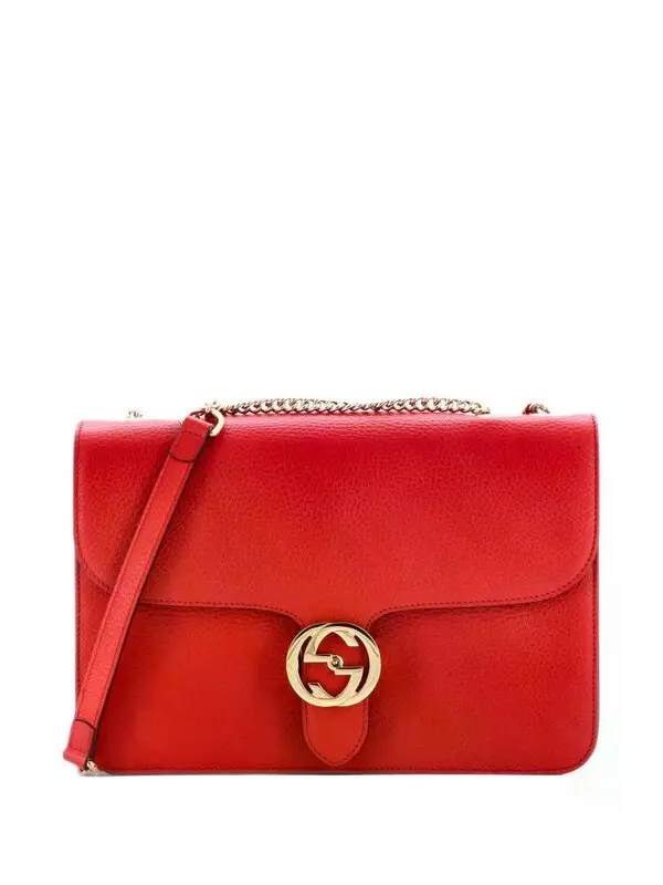 Gucci Interlocking Leather Medium Shoulder Bag