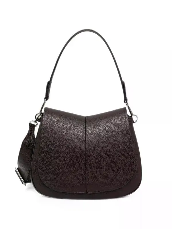 GIANNI CHIARINI Helena Round Grainy-leather Tote Bag - Brown