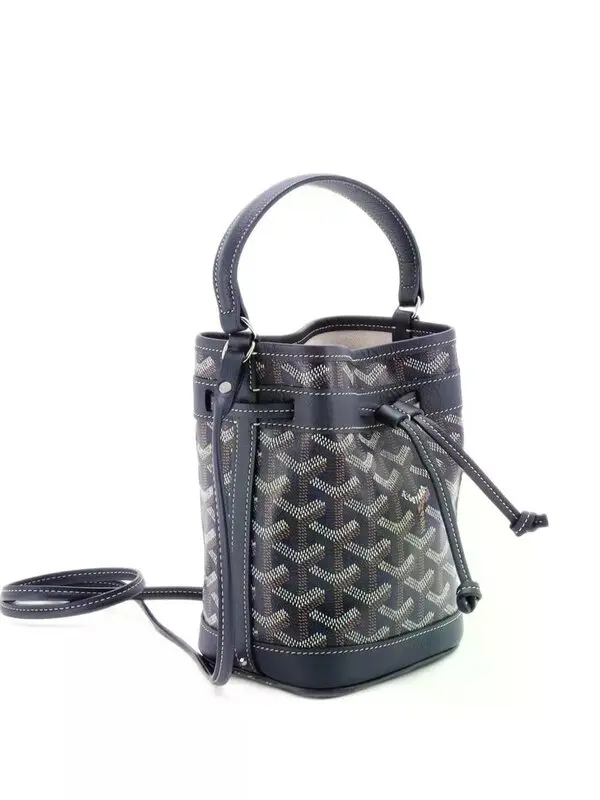 Goyard Petit Flot Coated Canvas Mini Bucket Bag - Blue